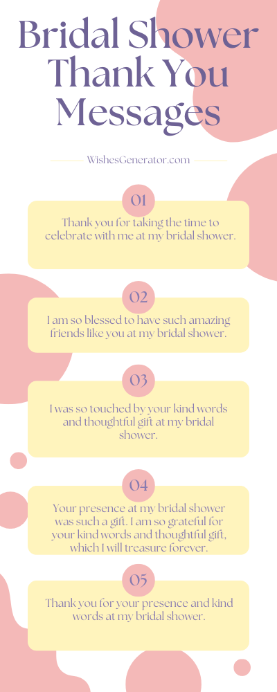 44 Bridal Shower Thank You Messages